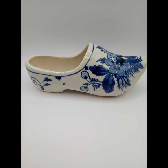Other | Vintage Delft Holland Blauw Ceramic Dutch Clog Shoe Hand ...